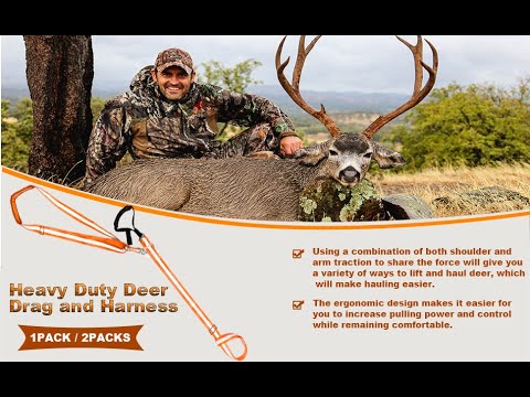 Heavy Duty Deer Drag and Harness - YouTube