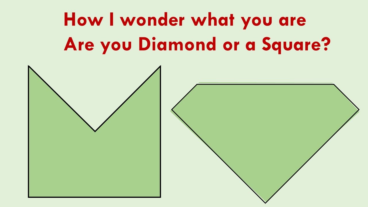 Cut the Square into two pieces to get a Diamond - YouTube