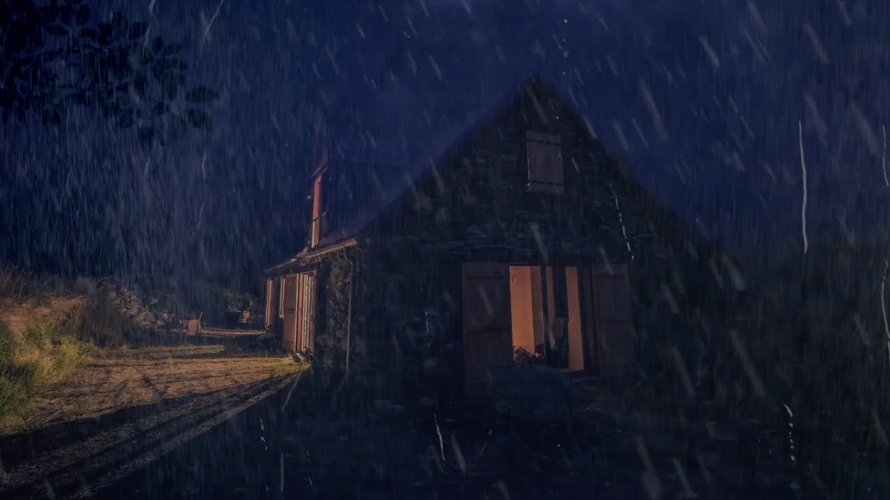 Heavy Rainfall On Your Farmhouse At Night - Soothing Rain Sounds For ...