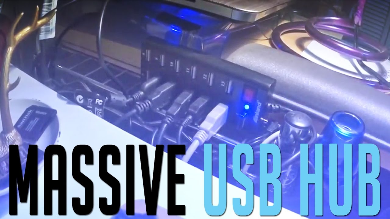 Massive USB Hub | Inland 13 Port USB Hub 2.0 - YouTube