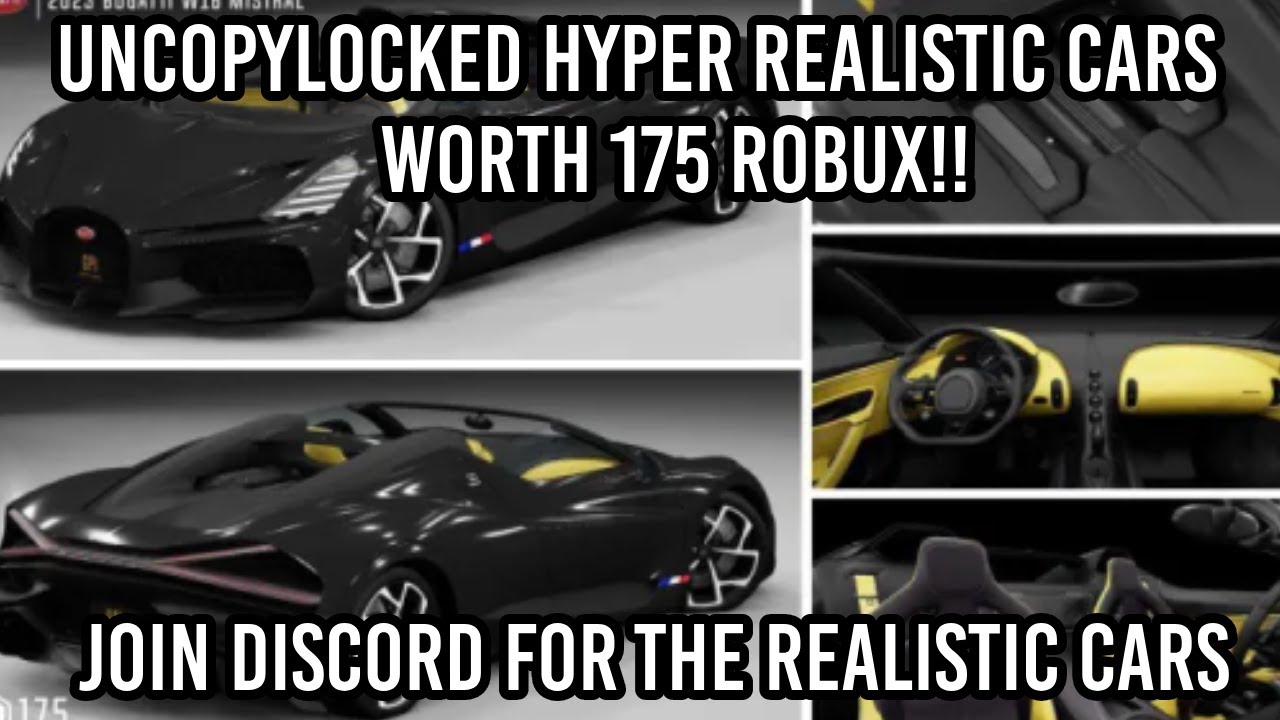UNCOPYLOCKED REALISTIC CARS - YouTube