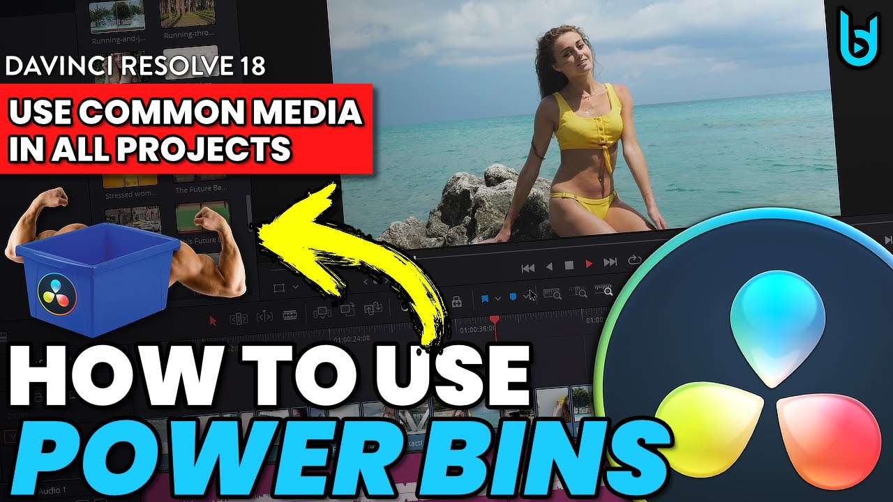 Davinci Resolve 18 - POWER BINS 🔥 Use Media Across ALL Projects - YouTube