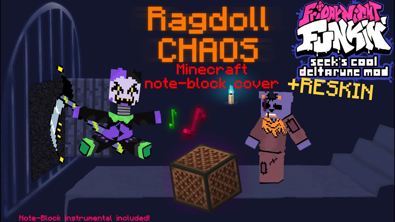 FNF Ragdoll Chaos Note Block Cover | Seek's Cool Deltarune Mod ...