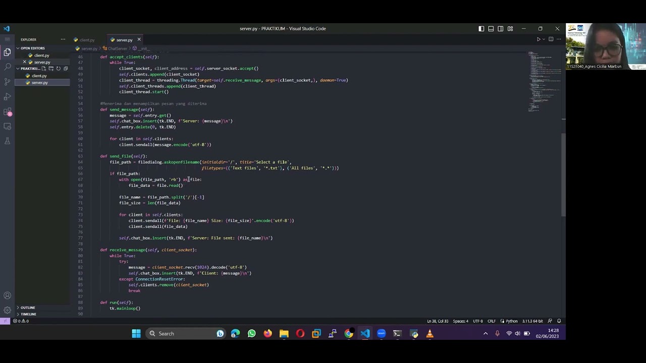 Chatting Application Using Python Mini Project Youtube