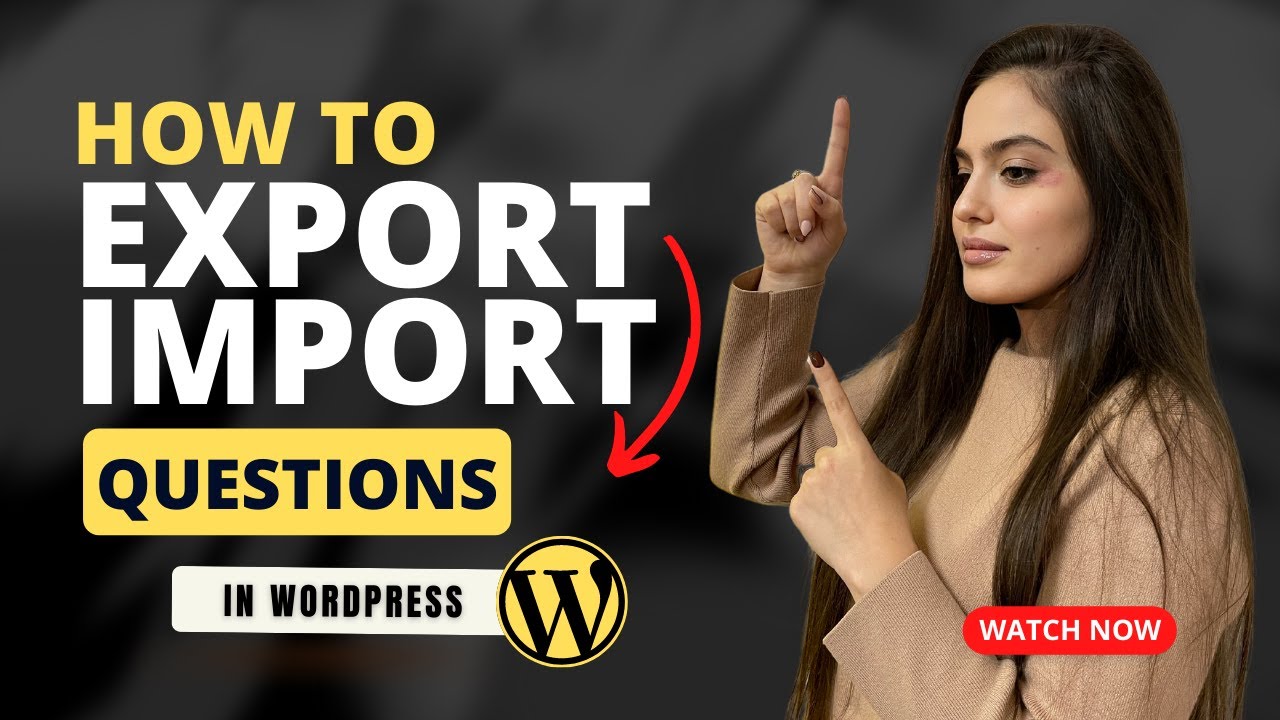 How to Export and Import Questions with WordPress Quiz Maker Plugin - YouTube