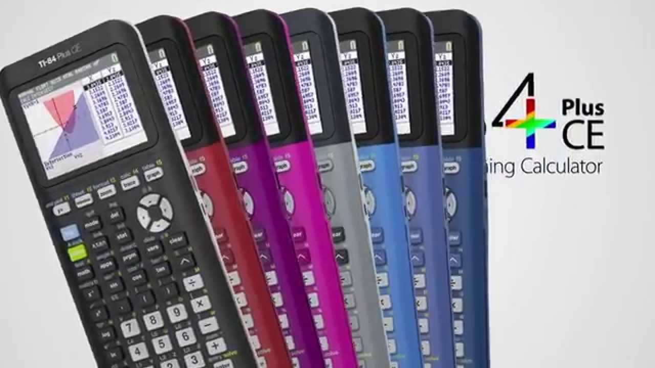 TI-84 Plus CE graphing calculator in fun, bold colors - YouTube