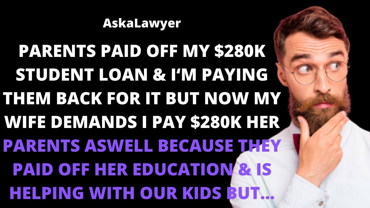 Parents paid off my $280k student loan & now I'm paying them back but ...