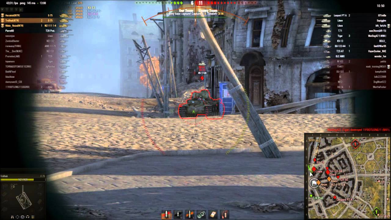 E-75 + 12.8cm KwK 44 L/55 - YouTube