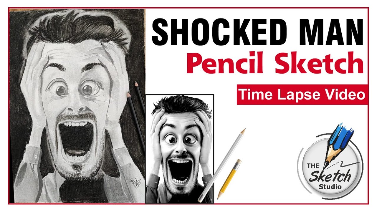 Sketch of Shocked Man I Surprised Man I Pencil Sketch I The Sketch ...