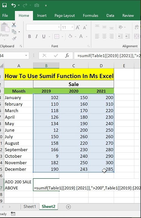 How To Use Sumif Function In Ms Excel in Hindi || #ms_excel #shorts - YouTube