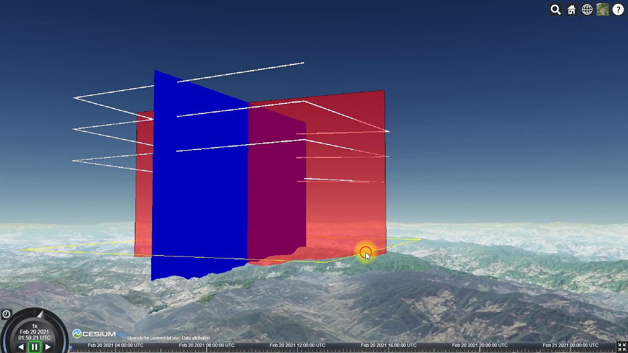 React-Resium-Cesium(3Dmap + terrain + vector graphics like polyline ...