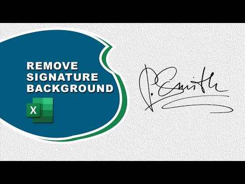 How to remove the white background in signature in Excel | Signature background transparent