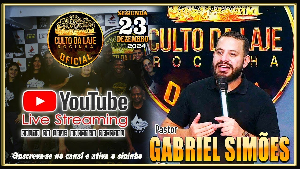 PR. GABRIEL SIMÕES NO ( CULTO DA LAJE ROCINHA OFICIAL ) - DIA 23 ...
