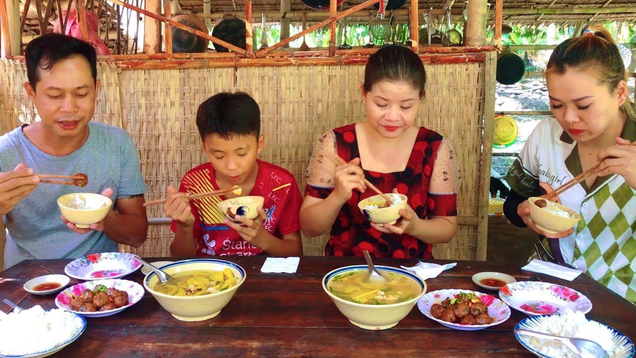 Chị Em đi giăng lưới kiếm cá sặc đồng về làm món đậm vị quê nhà /at6n ...