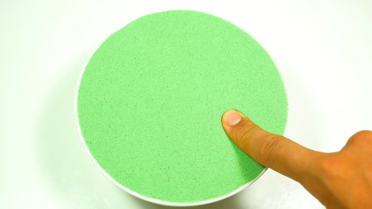 Oddly Satisfying Video | DIY Made a Smooth Circle Kinetic Sand - YouTube