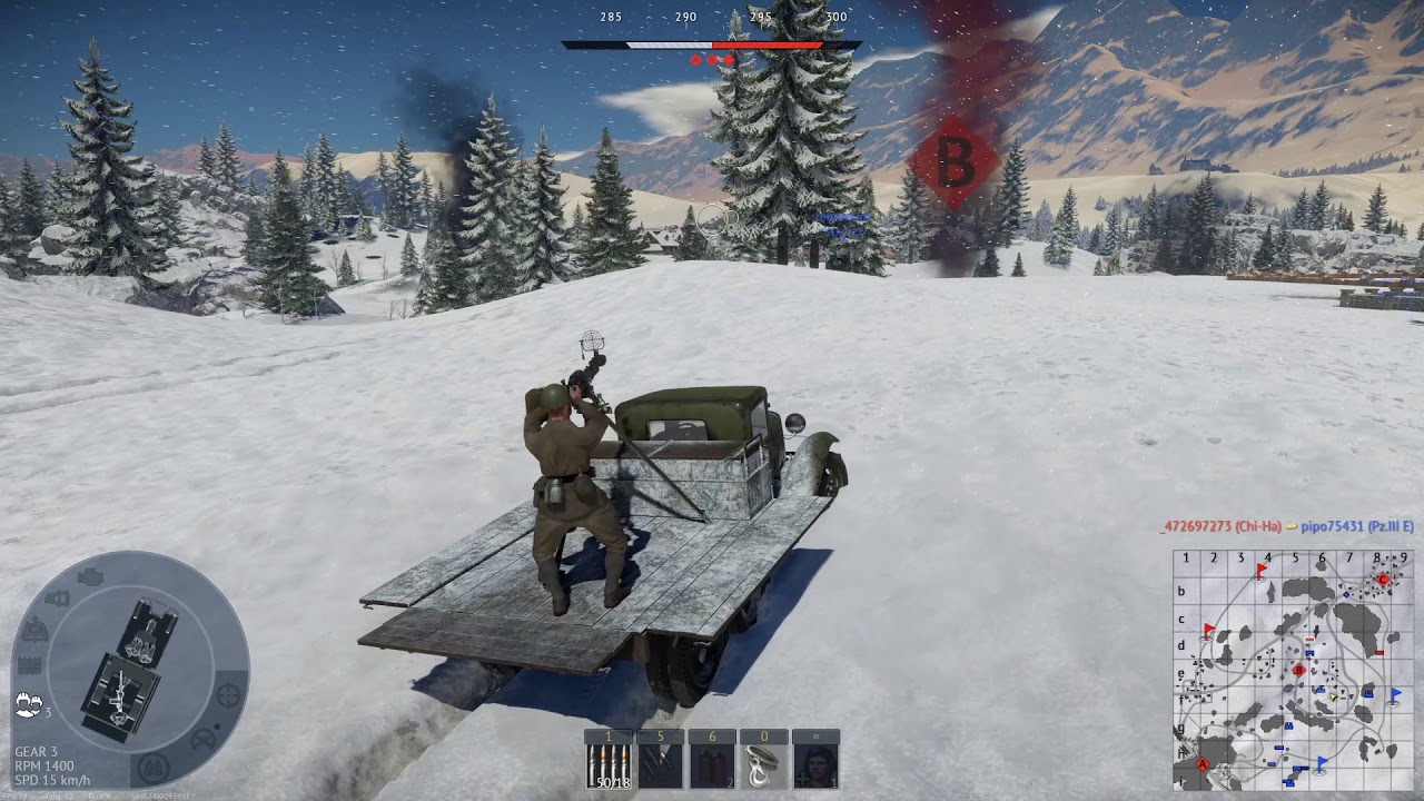 First kill in Russian GAZ-AAA (DShK) | War Thunder - YouTube