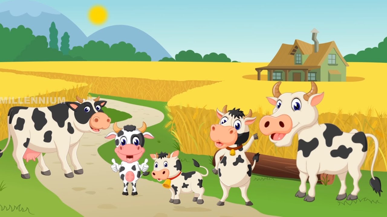 Finger Family Cow | Animal Finger Family Songs & Nursery Rhymes For ...