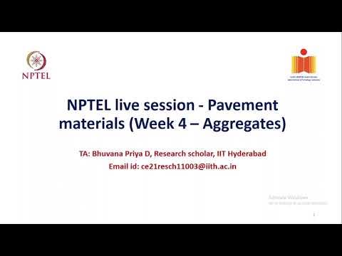 Week 4 NPTEL pavement materials Numerical problem solving session - YouTube