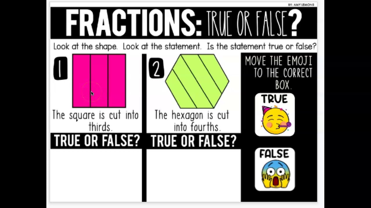 Fractions True Or False YouTube Fractions True Or False YouTube