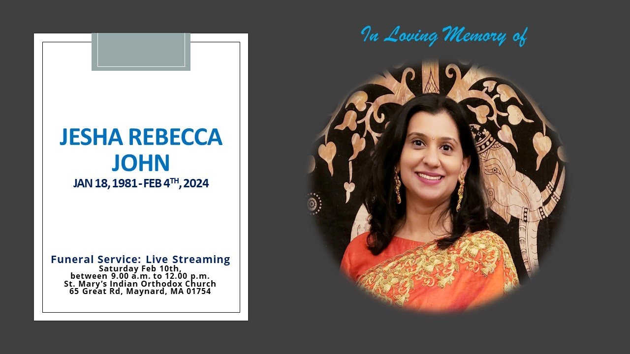 Jesha Rebecca John Cemetery Service - YouTube