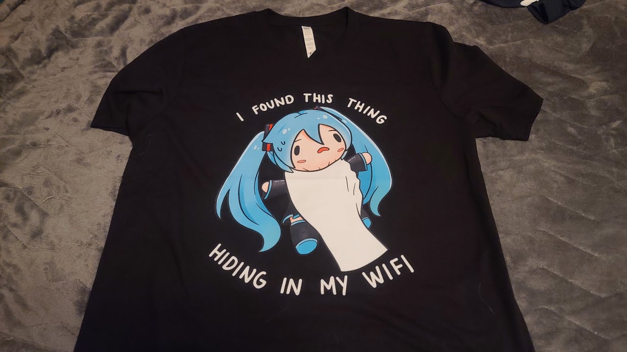 ASMR - Hatsune Miku wifi shirt print scratching - YouTube