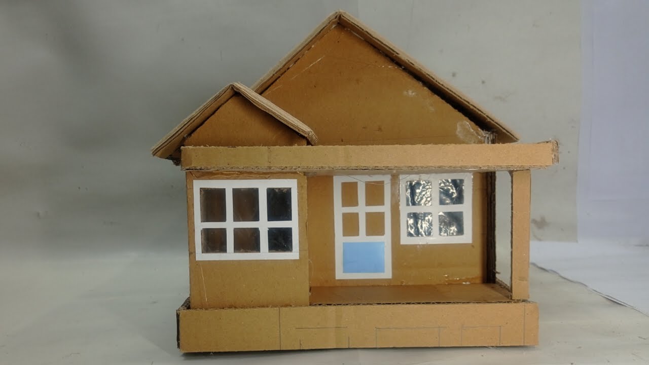 DIY ! How to Make a Beautiful Cardboard House Very Easily @mscraftideas ...