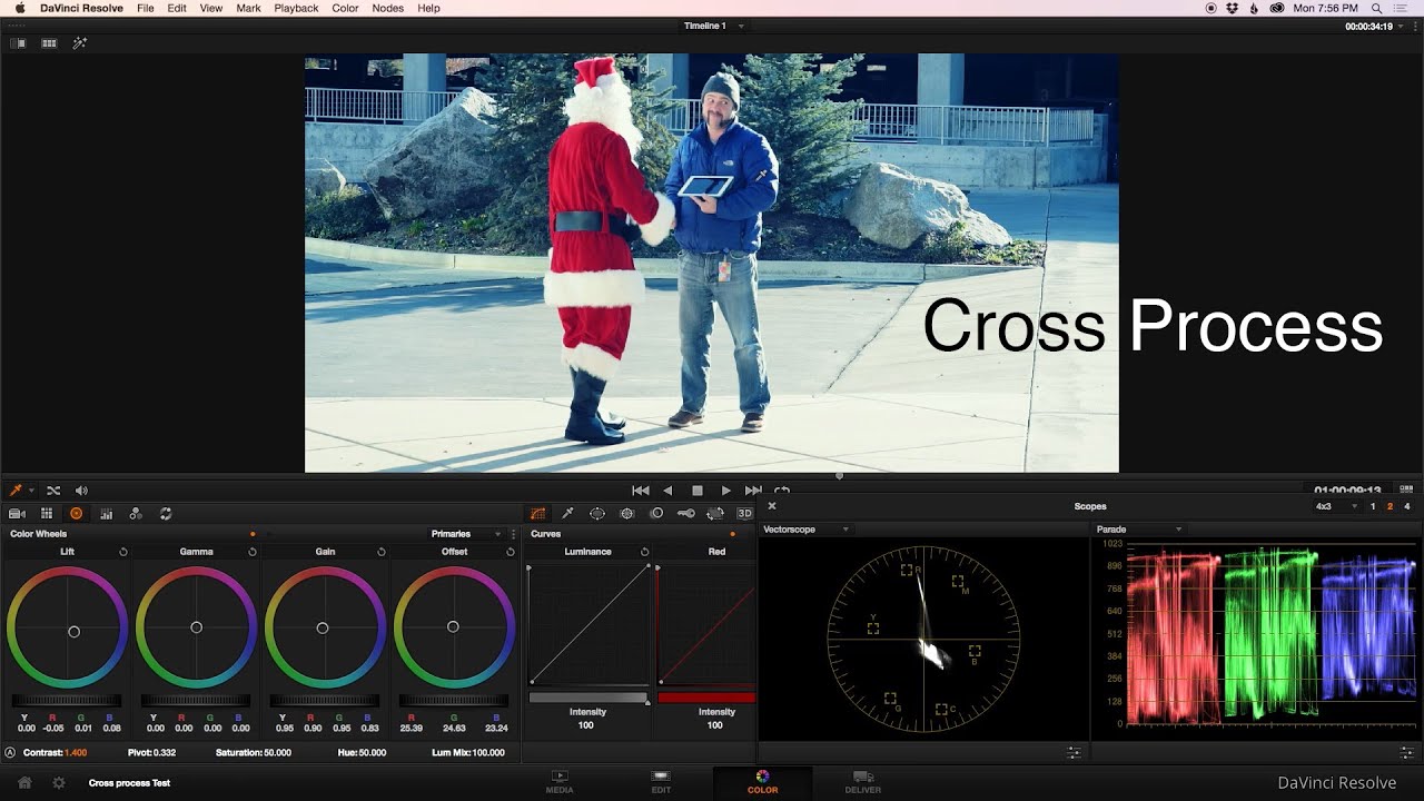 Basic Cross Process Color Grading in DaVinci Resolve - YouTube