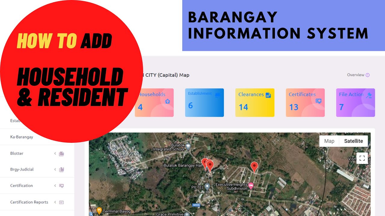 Barangay Information System, How to Add Household and Resident - YouTube