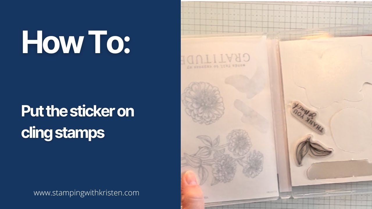 How to add stickers to your cling mount stamps. - YouTube
