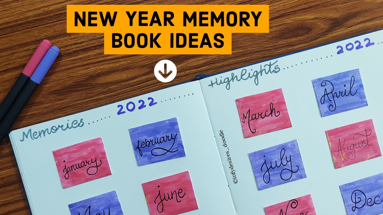 New Year Memory Book Ideas || New Year Memories Theme Spread || Bullet ...