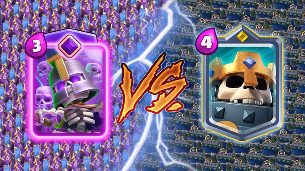 EVOLVED SKELETON ARMY vs SKELETON KING – Clash Royale Challenge - YouTube