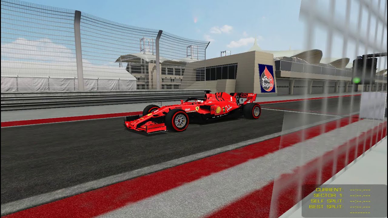 rFactor F1 2020 Bahrain ''Outer'' (Oval) Lap | Ferrari SF1000 - YouTube
