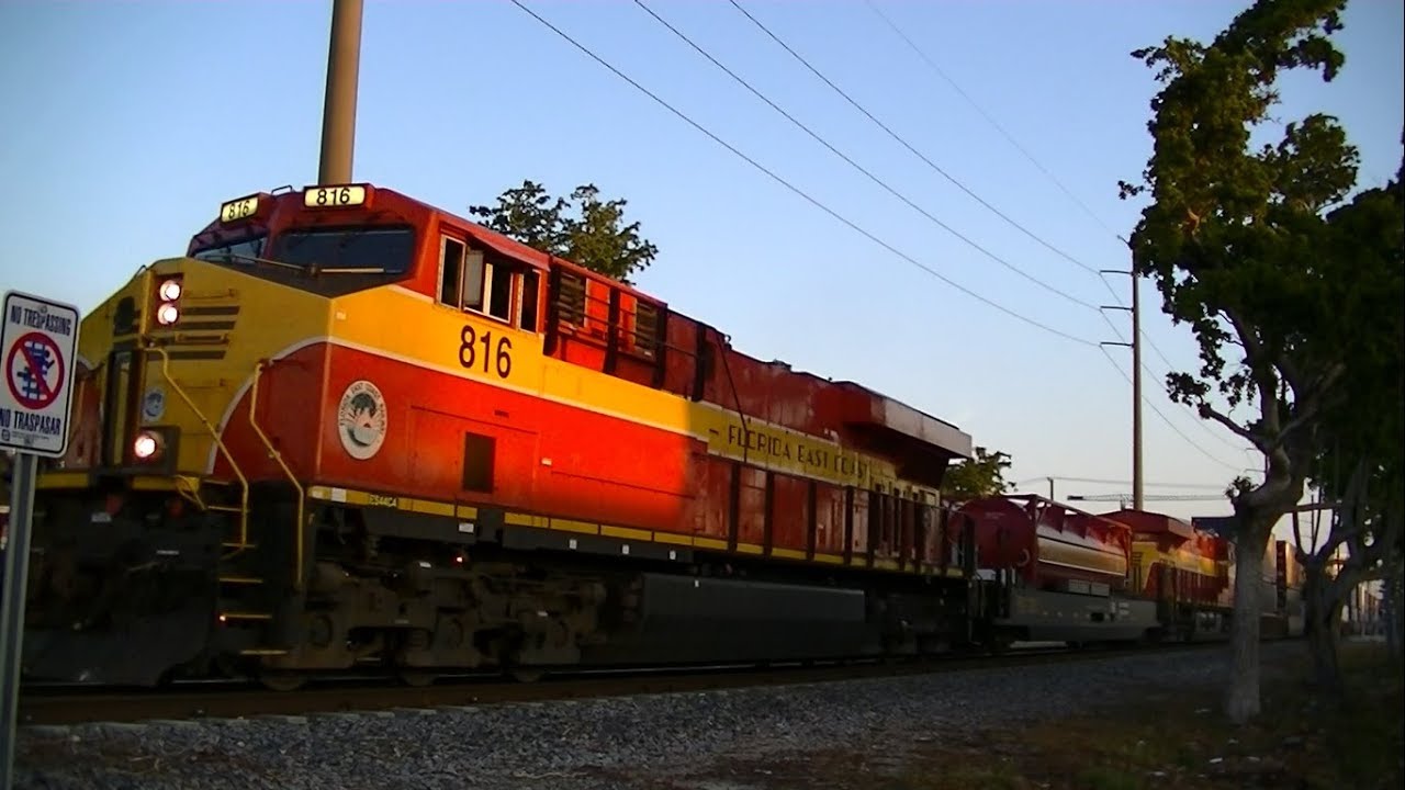 FEC Freight Train 2465 - YouTube