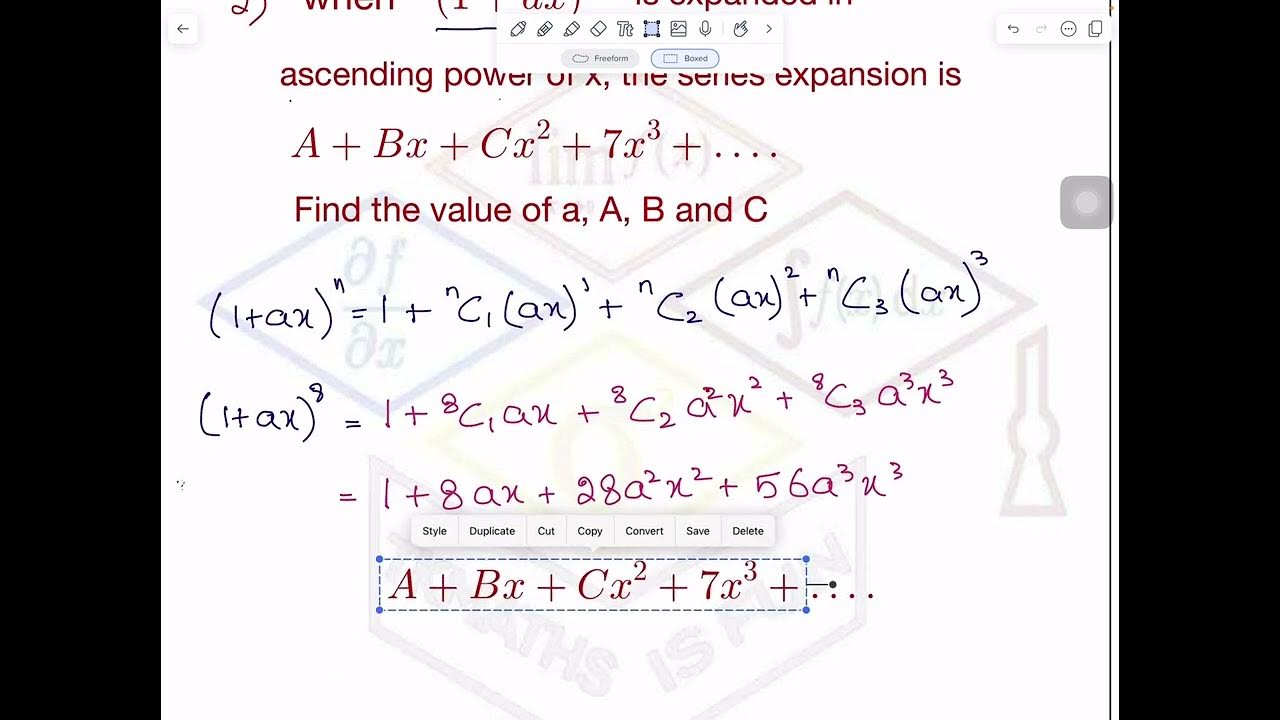 TKMaths O/A Level Add Math/ Math Binomial Expansion 2 - YouTube