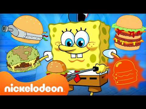 SpongeBob | Każdy Kraboburger z sezonów 10–12 🍔 | Nickelodeon Polska