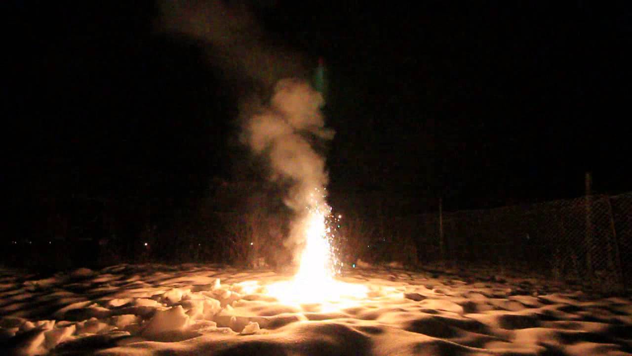 Thermite Fun - Custom 95g mix in plastic cone - YouTube