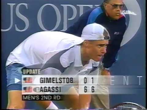 US Open 2002 second round Agassi Blake Hewitt - YouTube