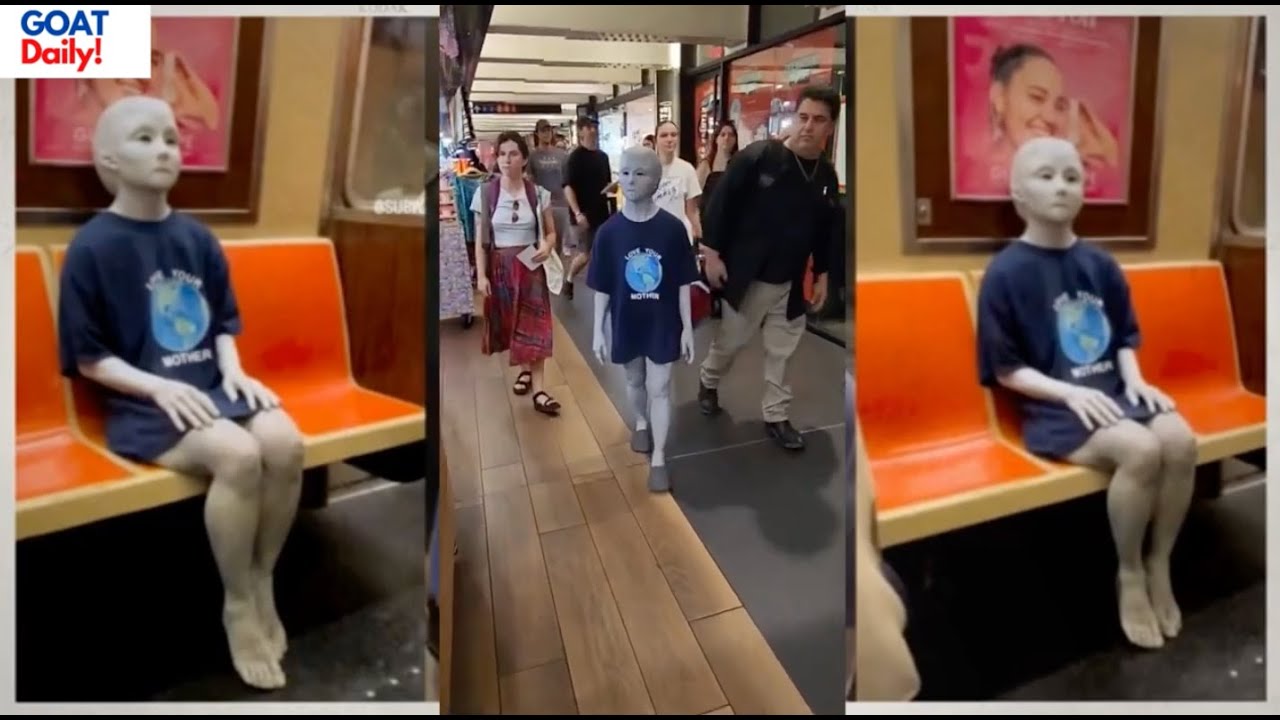 Alien on NYC Subway NOT a Publicity Stunt - YouTube