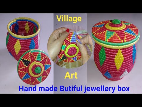 Jewellery box making at home with plastic sut and grass।ज्वेलरी बॉक्स ...