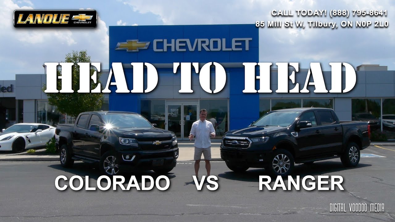 2019 Chevy Colorado vs 2019 Ford Ranger Vehicle Review - YouTube