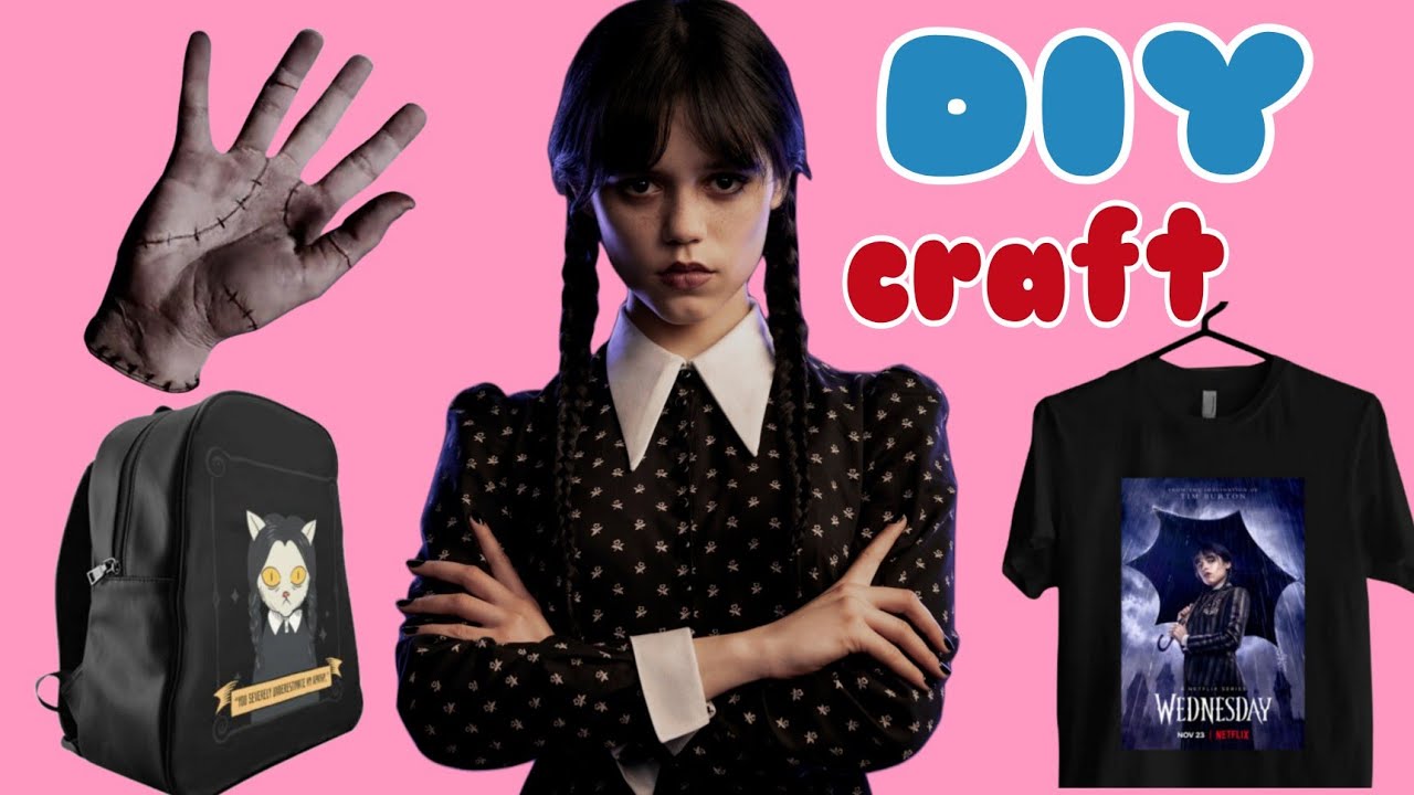DIY Wednesday craft/Netflix viral series Wednesday Addams - YouTube