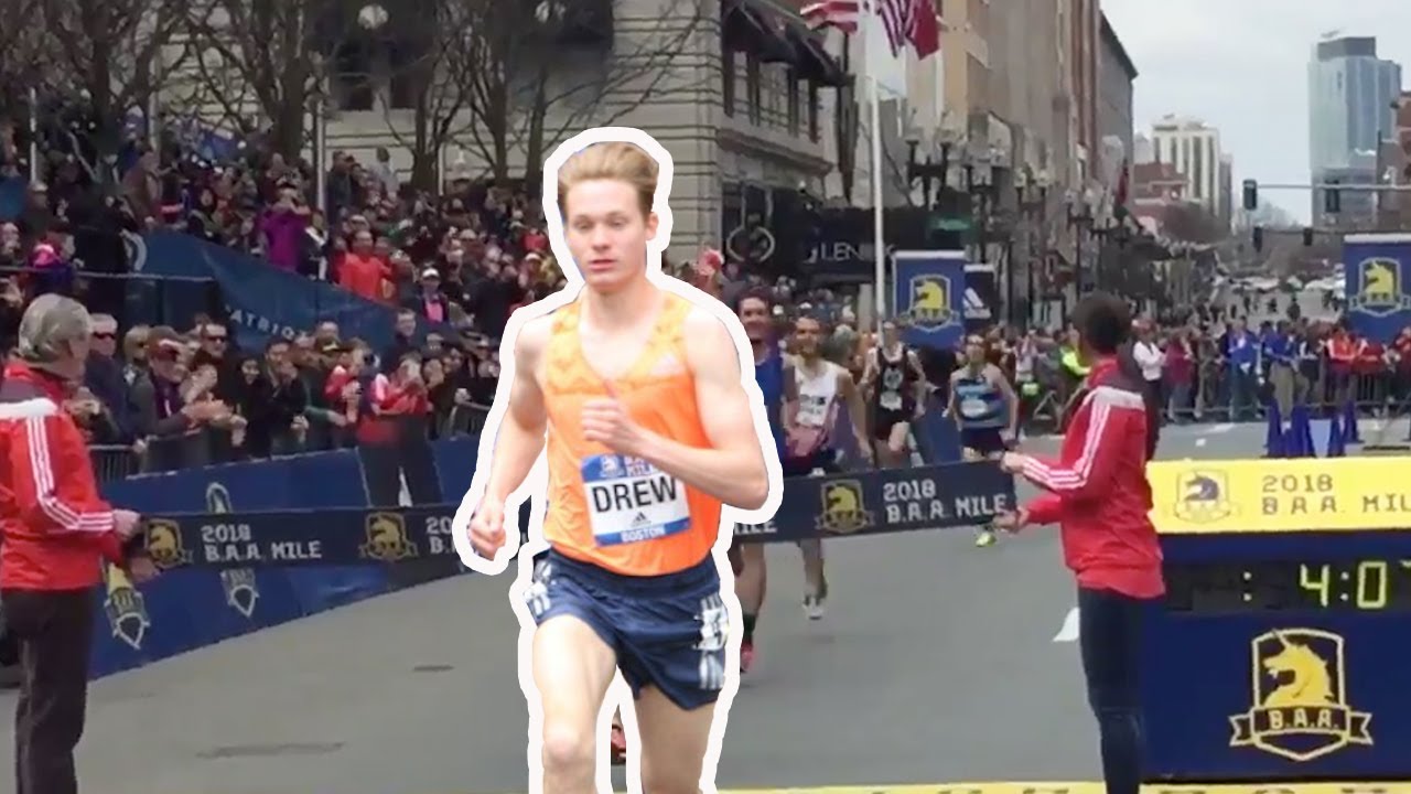 Drew Hunter Wins B.A.A. Mile In 4:08 - YouTube