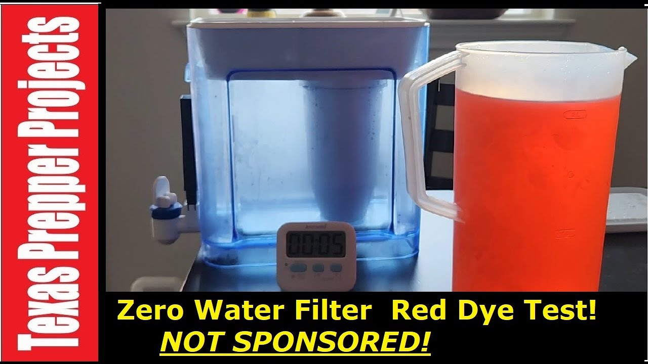 Zero Water filter Red Dye test. AMAZING water filter! - YouTube