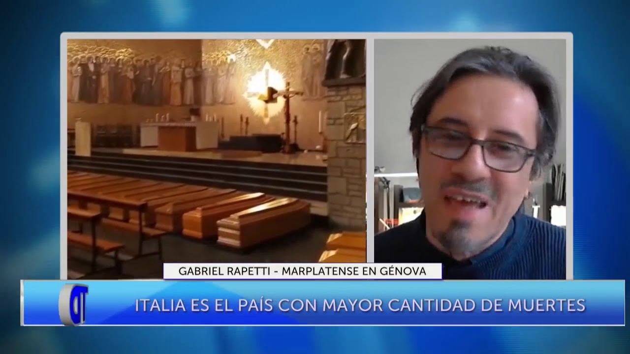 Telediario - Comunicación con Gabriel Rapetti, marplatense en Génova ...
