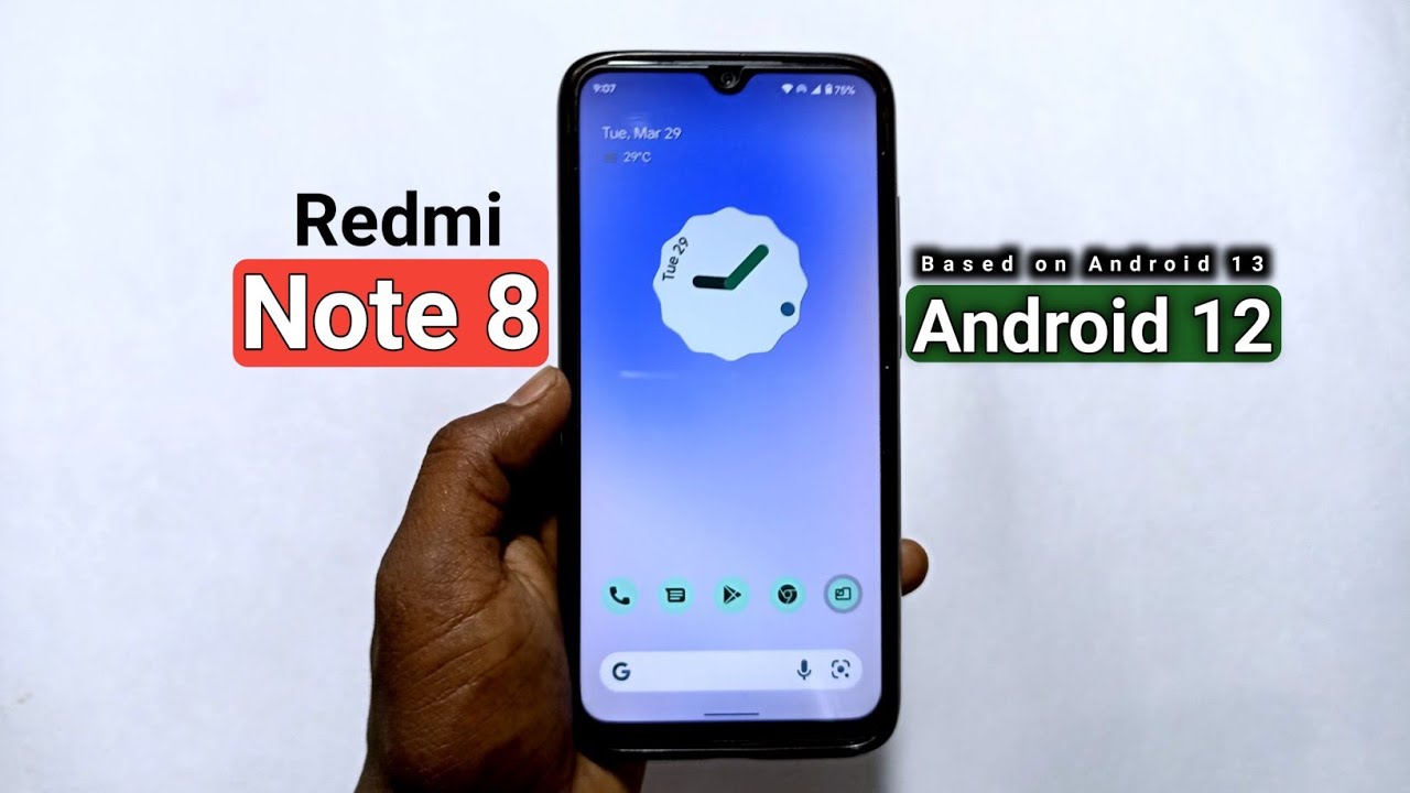 How To Install Android 12 Redmi Note 8 | Android 13 Features! | Dot SM ...