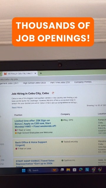 Here's how you can find a job in Cebu without leaving your house. Apply ...