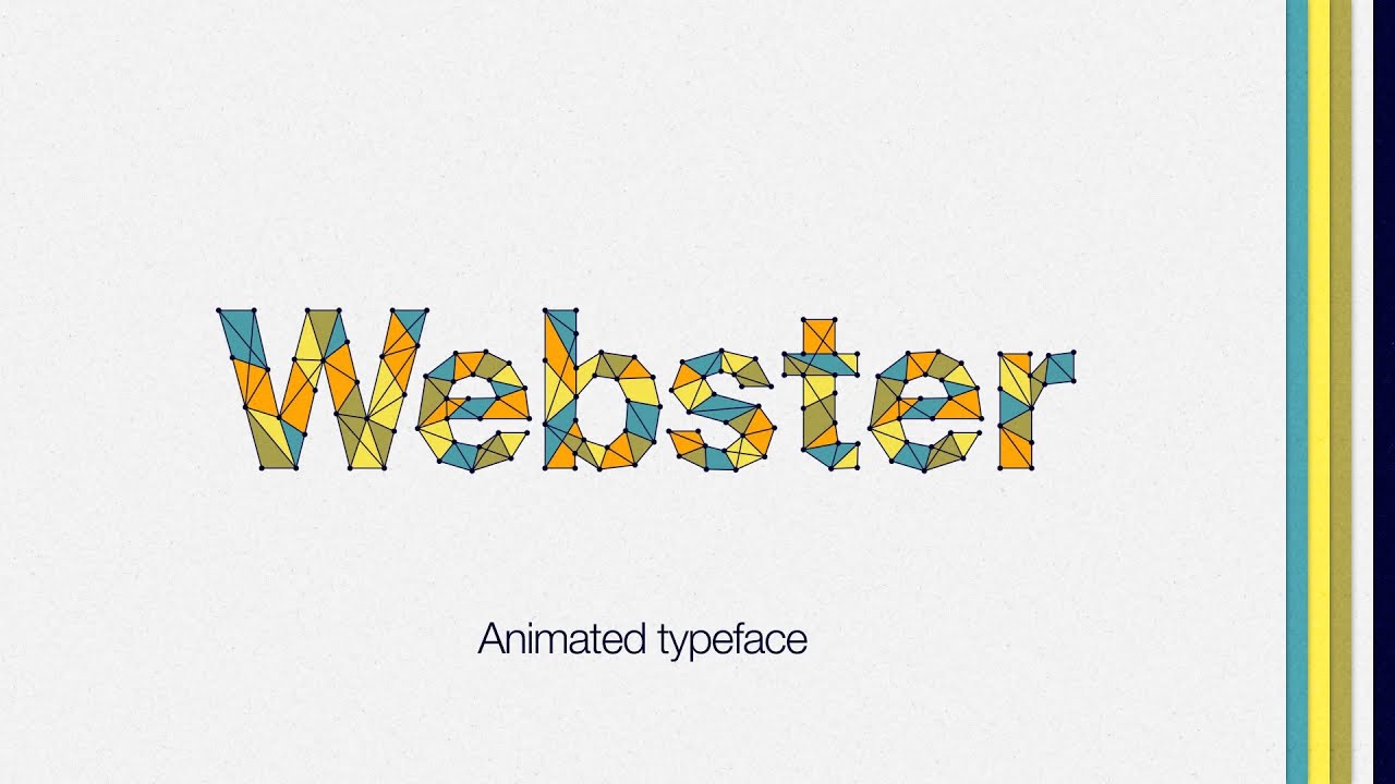 Webster Animated Typeface Demo - YouTube