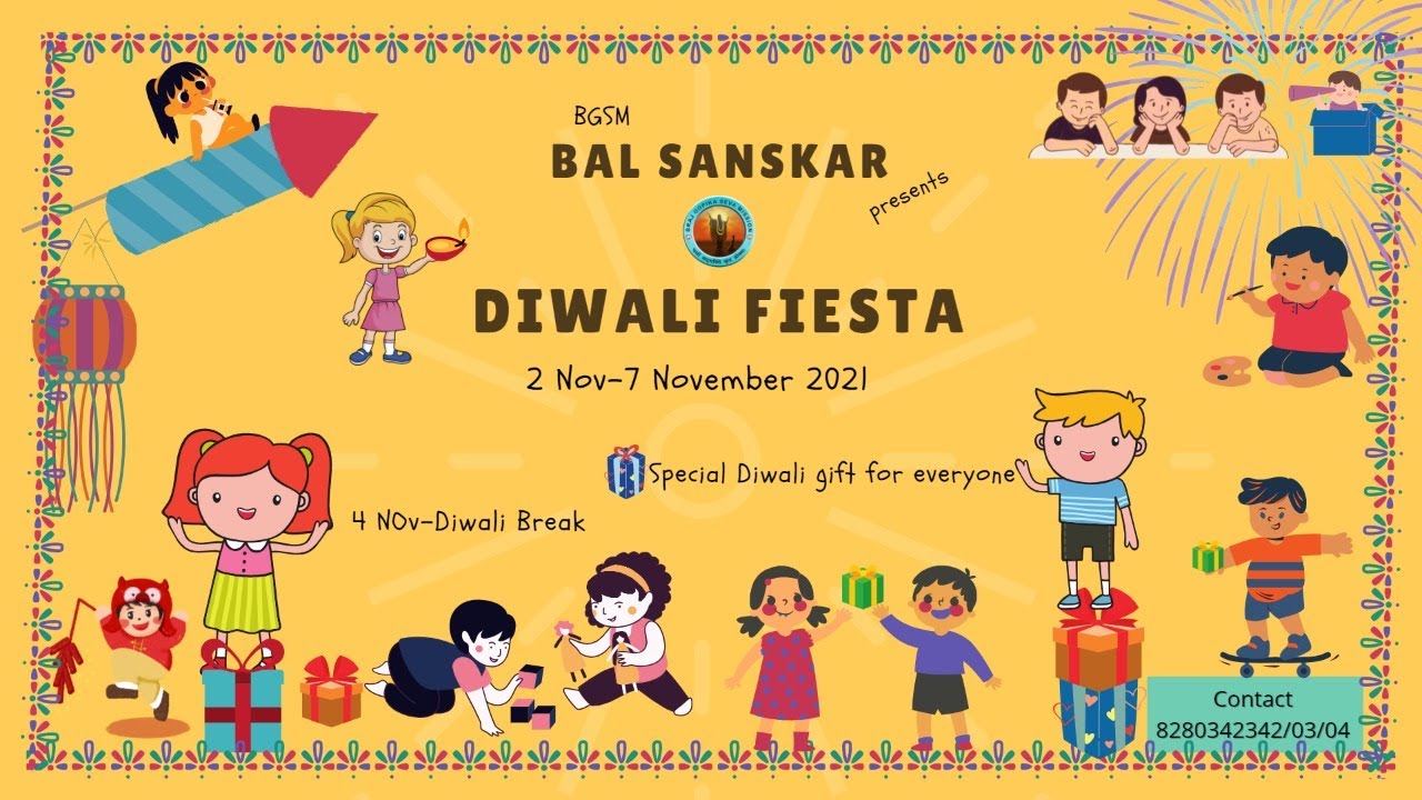 Bal Sanskar Diwali Fiesta | Diwali Time Bal Sanskar Time | BGSM - YouTube