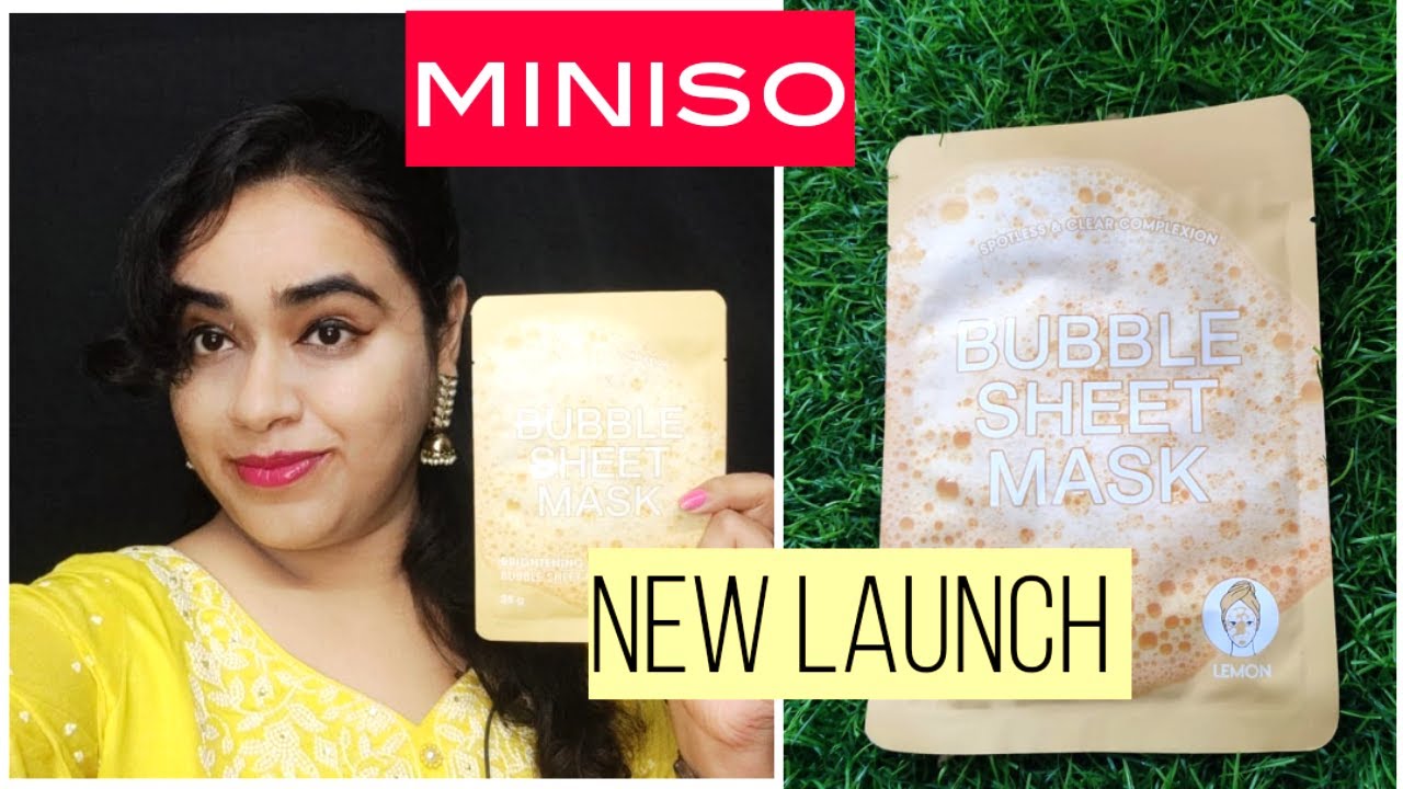 MINISO *New Launch* Bubble Sheet Mask Review/ Sheet Mask Kya Bubble ...