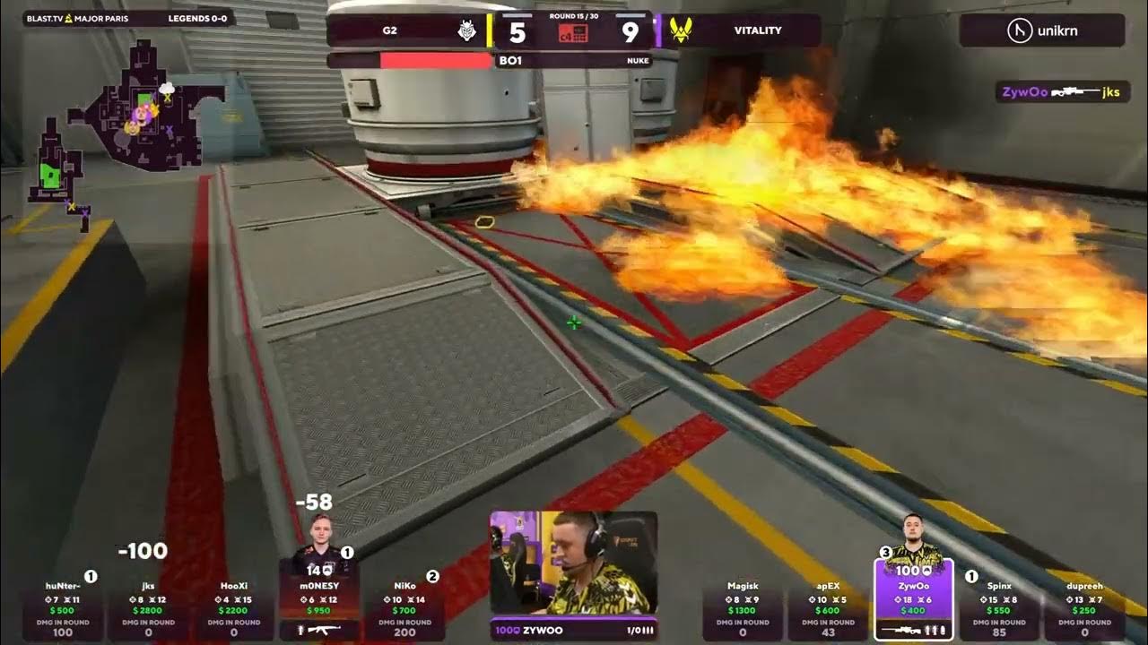 ZywOo insane clutch vs G2 - BLAST Paris Major 2023 - YouTube